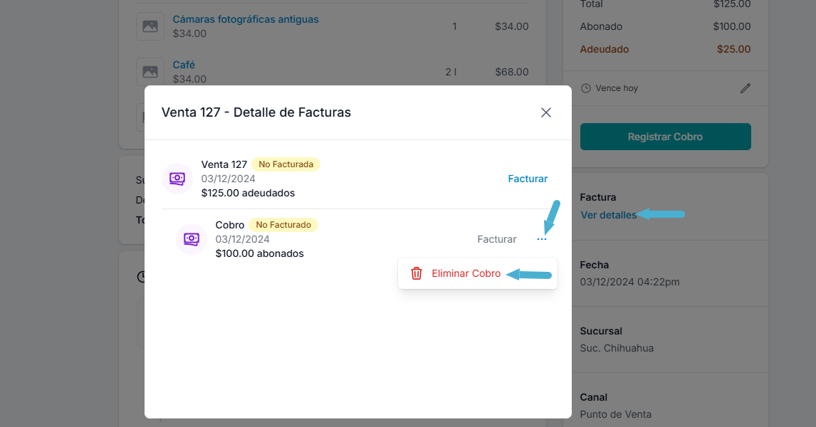 ¿Cómo eliminar un registro de cobro en Pulpos? ¿Cómo eliminar un registro de cobro en Pulpos?